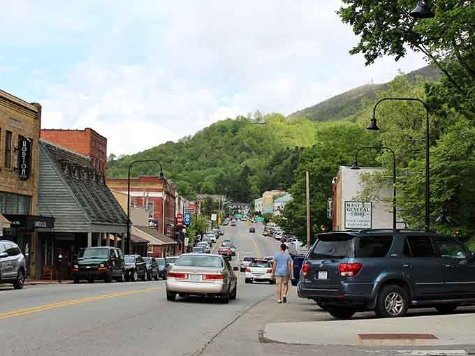 Main Street rolls out the welcome mat with mountain views that don't charge admission for looking.