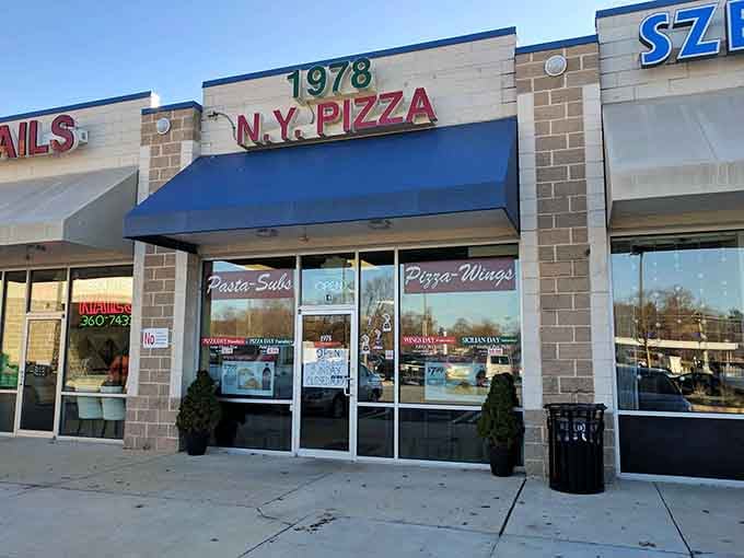 When the sun sets just right, you know the pizza inside is about to make your evening absolutely perfect.