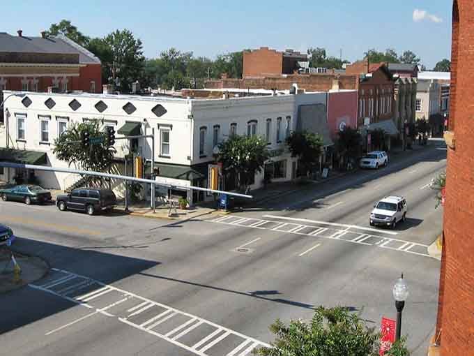From above, Americus reveals its charming grid of streets lined with century-old storefronts waiting to welcome you home.