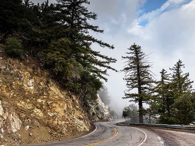 When fog rolls through these mountain passes, you're driving through clouds like some kind of earthbound pilot.
