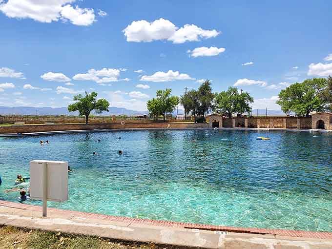 A spring-fed swimming pool so inviting, even your skeptical neighbor would grab their swimsuit immediately.