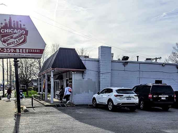 The parking lot tells the story: when locals line up like this, you know something delicious awaits inside.
