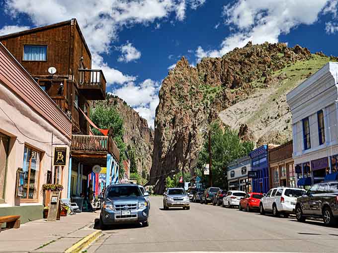 When canyon walls hug a main street this tight, every storefront becomes a neighbor worth knowing and visiting.