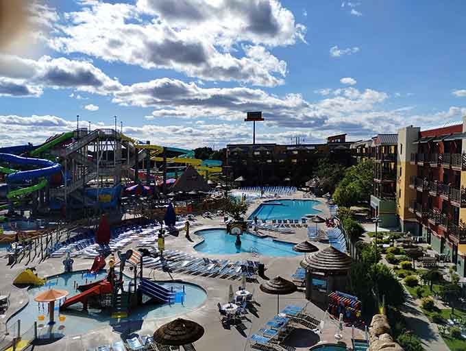 Under those dramatic clouds, this sprawling water paradise proves Wisconsin summers are absolutely worth the wait every year.