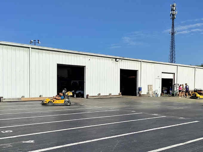 The simple metal building hides serious speed inside, like Clark Kent hiding his Superman suit at work.