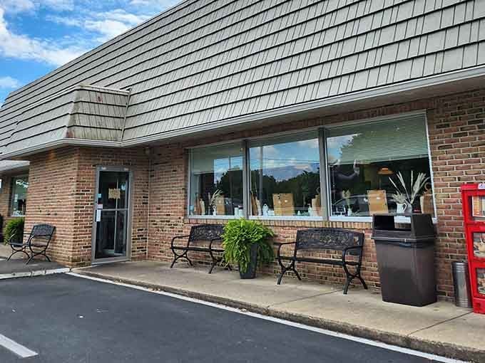 Those benches outside aren't just for show; they're where satisfied customers sit and contemplate their breakfast happiness.