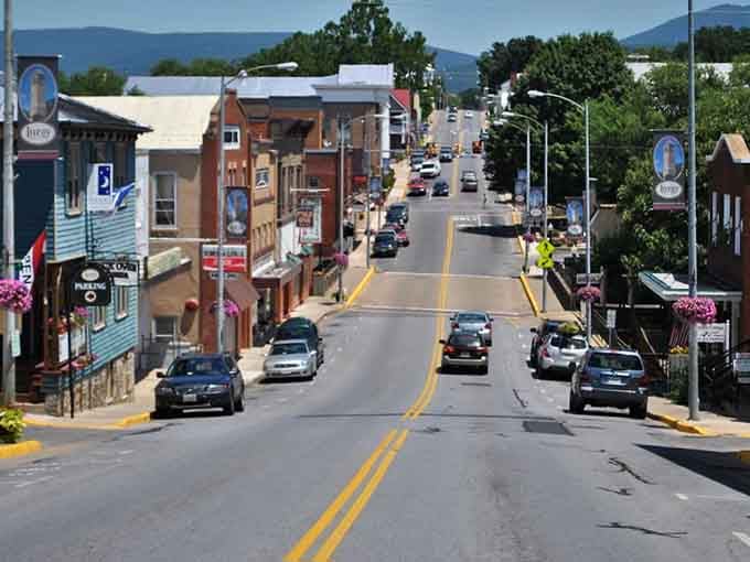 Those Blue Ridge peaks frame Main Street better than any postcard ever could, trust me on this.