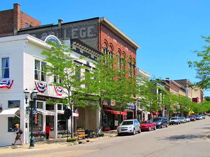 Tree-lined sidewalks and historic buildings create the kind of Main Street America where neighbors still wave to each other.