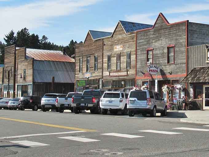 Roslyn's main street captures that perfect Old West charm where every building looks ready for its close-up.