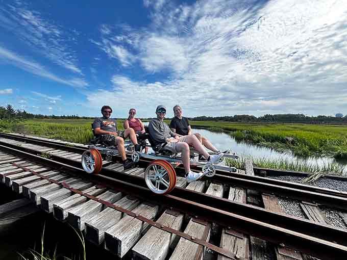 Blue skies and rail bikes create the perfect recipe for a South Jersey adventure day.