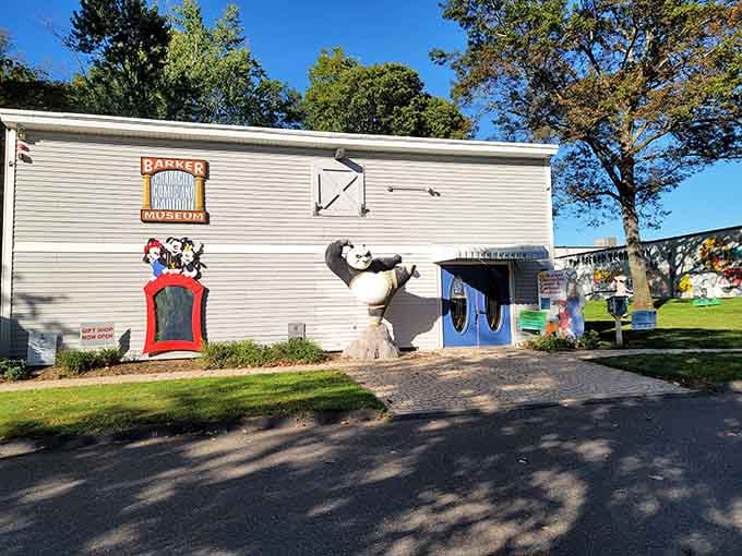 The museum's cheerful exterior promises exactly what's inside: pure, unapologetic joy in building form.