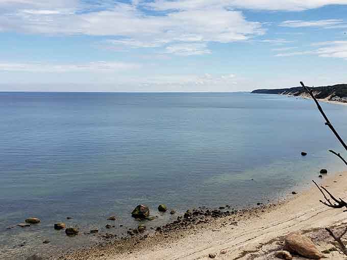 Crystal-clear waters meet a tranquil beach where the Sound's gentle nature makes ocean waves seem downright aggressive.