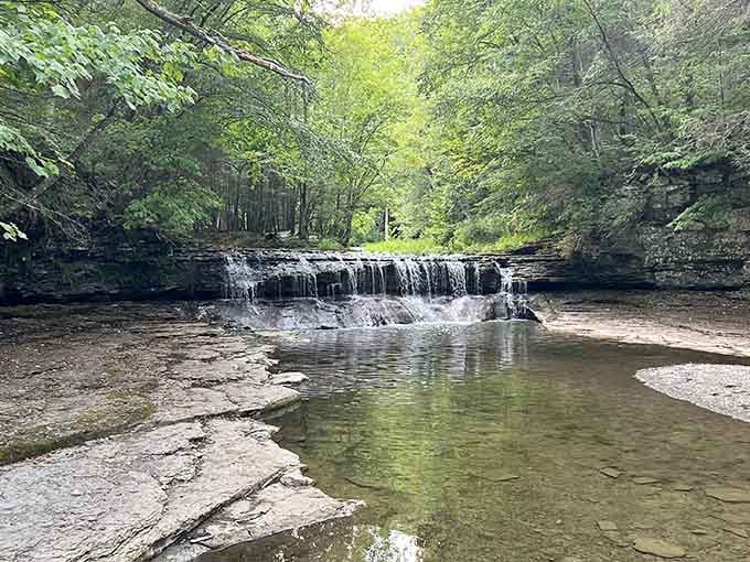 This tranquil swimming hole proves paradise doesn't require a passport, just a tank of gas.