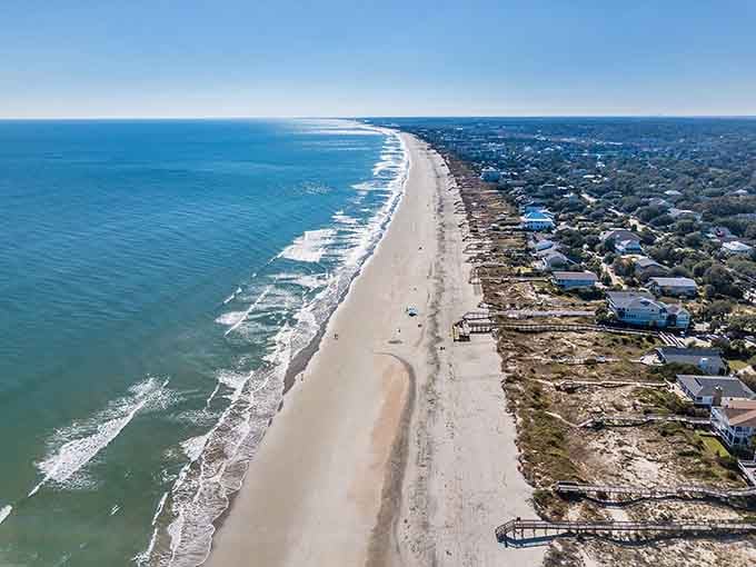Four miles of shoreline that's been teaching people to slow down since before slowing down was cool.