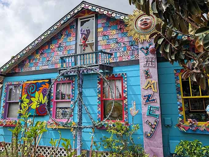 This painted wonderland proves that more is definitely more when it comes to creative expression.