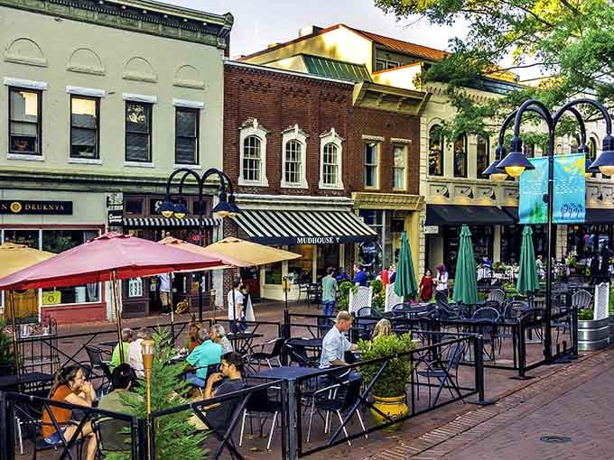 Outdoor dining, good company, and golden afternoon light. Charlottesville has clearly cracked the code on living well.