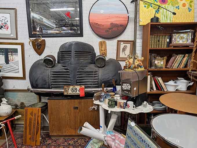 When a vintage car grille becomes wall art, you know you've entered a seriously creative collecting zone.