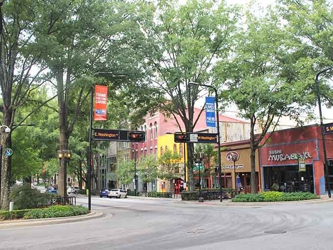Tree-lined Main Street beckons with colorful storefronts that'll make your credit card nervous and your heart happy.