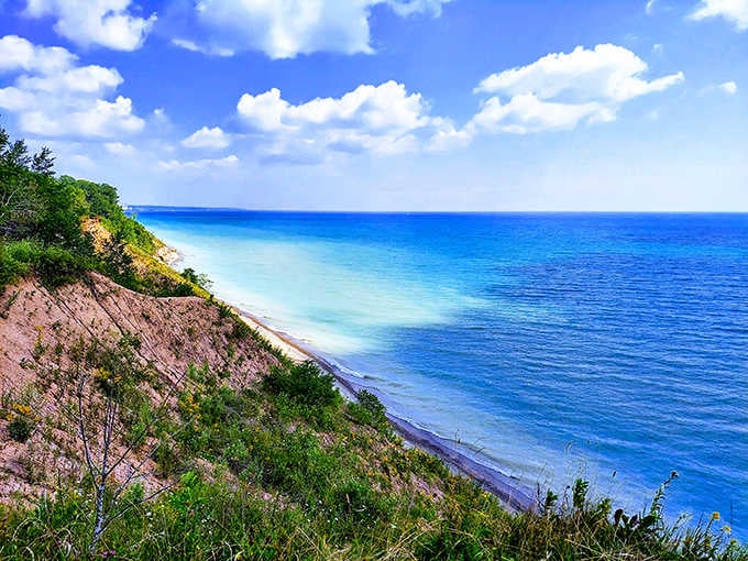 That water gradient from turquoise to deep blue looks like someone's desktop screensaver, except this one's gloriously real.