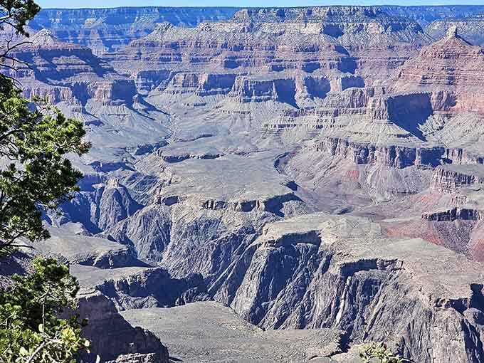 The canyon's intricate formations reveal billions of years of secrets, like reading Earth's personal diary in stone.