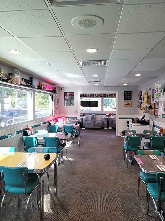 Those turquoise vinyl booths and Formica tables transport you straight to 1959, when diners were America's living rooms.