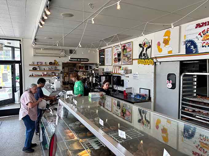 Inside, string lights and friendly faces create the kind of welcoming atmosphere that makes you want to become a regular immediately.