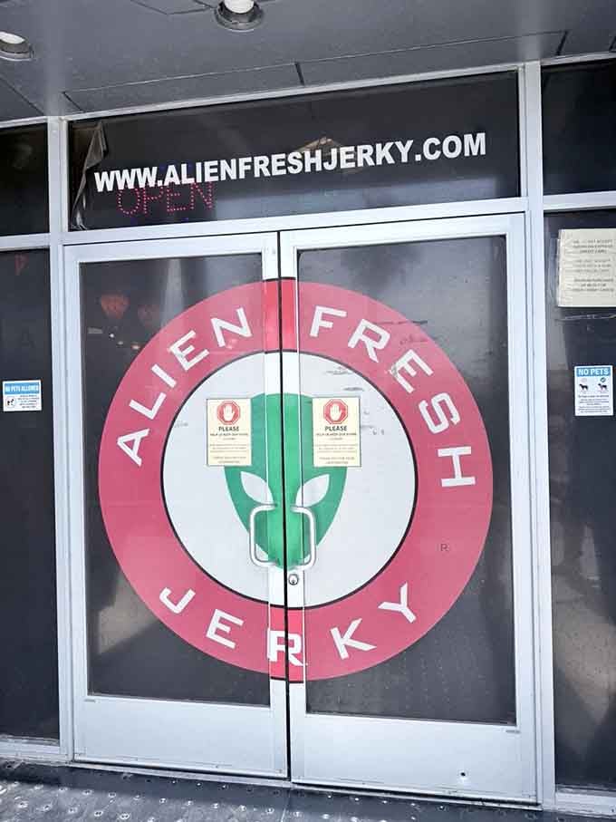 That alien logo isn't just inviting you in&mdash;it's practically begging you to experience the weirdness within.