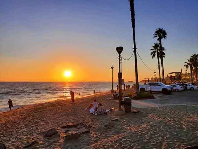 Golden hour at Aliso Beach hits different when you're not fighting crowds for the perfect sunset spot.