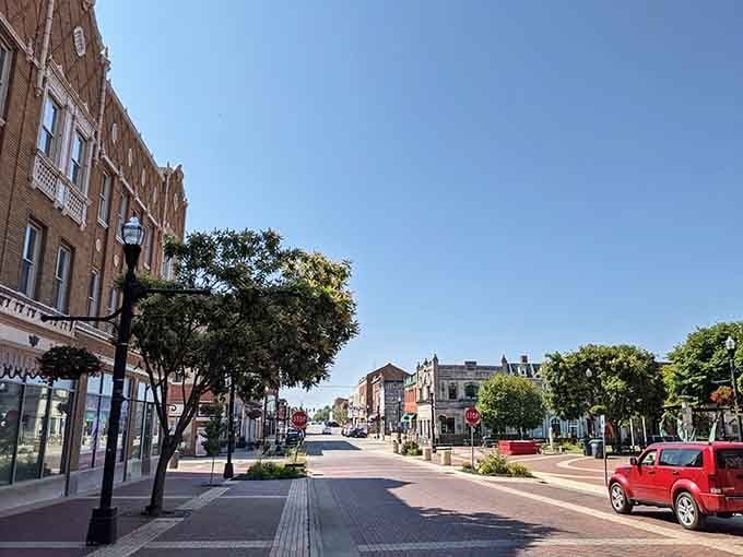 Wide streets and actual parking spaces make downtown Anderson feel like a time machine to when shopping didn't require combat training.