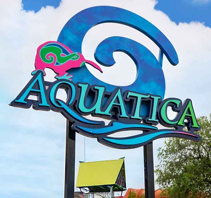 The colorful gateway to where water slides meet marine life in the most delightful collision imaginable.