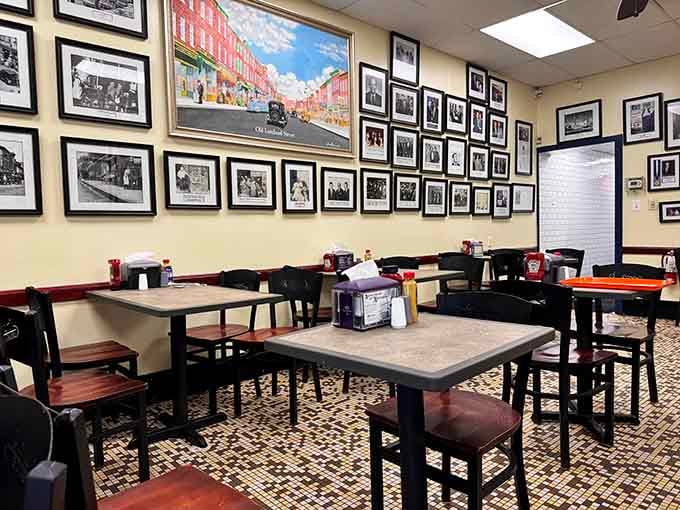 History hangs on every wall here, telling Baltimore's story one black and white photograph at a time.