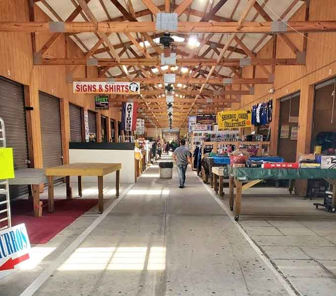 Those exposed beams and endless aisles create a treasure hunter's paradise that goes on forever.