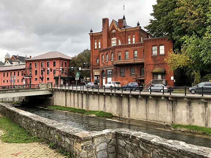 Spring Creek flows through town like liquid history, powering mills once and now just peacefully doing its thing.