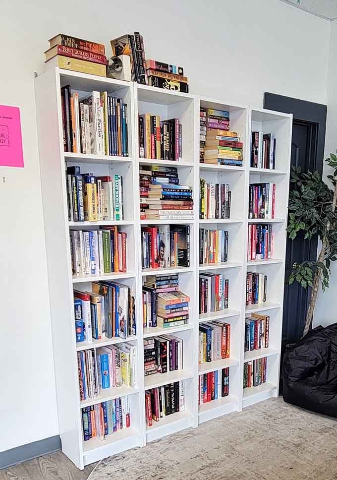 A well-stocked bookshelf is like a time machine that costs less than your morning coffee run.