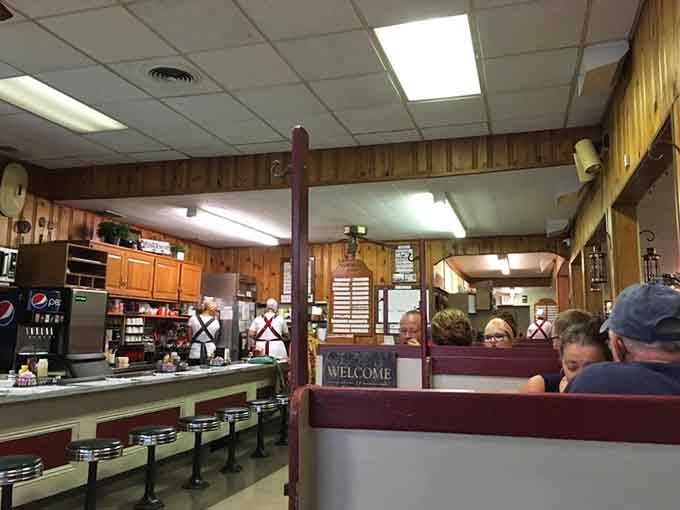 Classic counter seating and cozy booths create the perfect setting for conversations that linger longer than lunch.