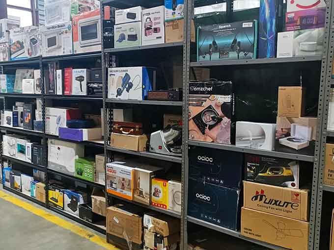 Shelves packed with electronics and gadgets that'll make you question what century you're living in, gloriously.