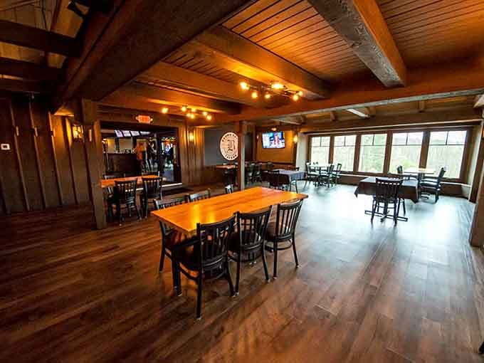 Those exposed beams have witnessed more transformation than a makeover show, and the lighting sets the perfect mood.