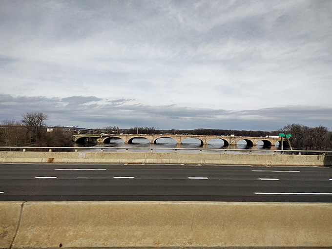 That's the Bulkeley Bridge doing its best impression of a European masterpiece without the transatlantic flight required.
