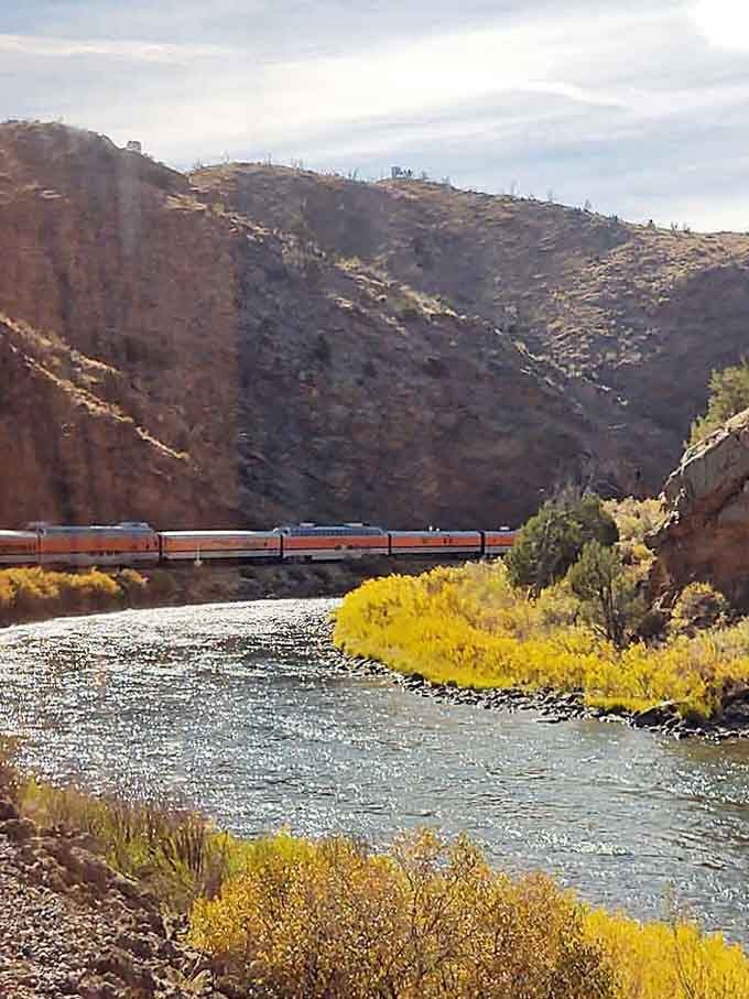The Royal Gorge Route Railroad winds through canyon country where nature decided to show off spectacularly.