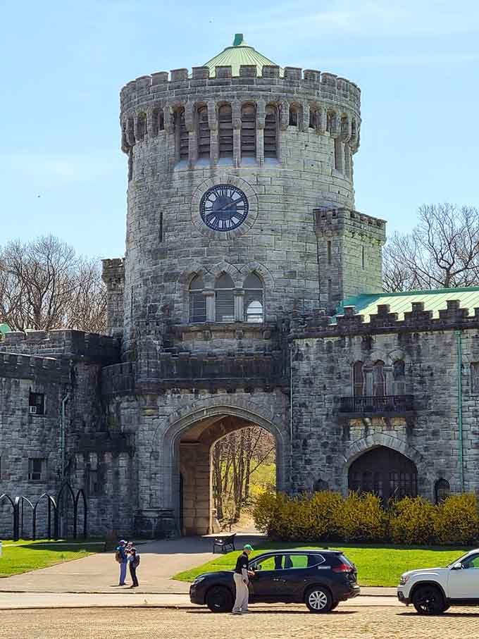 That clock tower means you'll never be late for your castle appointment, assuming you can stop staring.