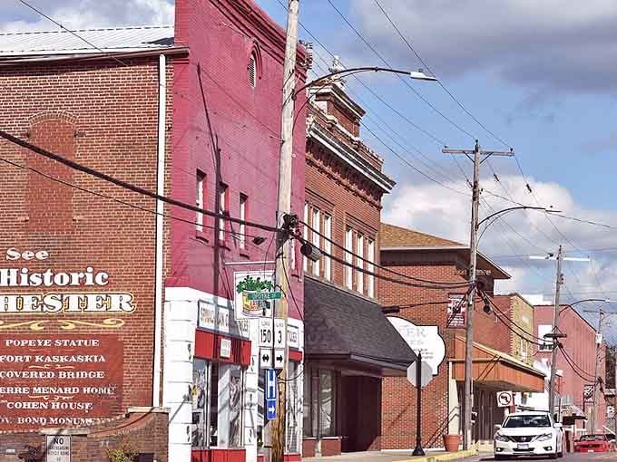Historic buildings wear their age with pride, standing as testament to a river town that knows its worth.
