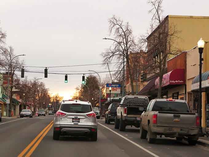 Downtown Clarkston at golden hour, where the pace slows down and nobody honks if you wave to a friend.