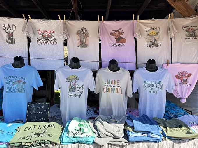These graphic tees speak fluent Southern with phrases like "Bad Dawgs" and "Make Crowd-el" for the pun-loving masses.