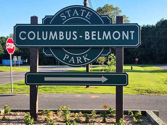 Your GPS might question your life choices getting here, but this sign promises the journey's worth it.