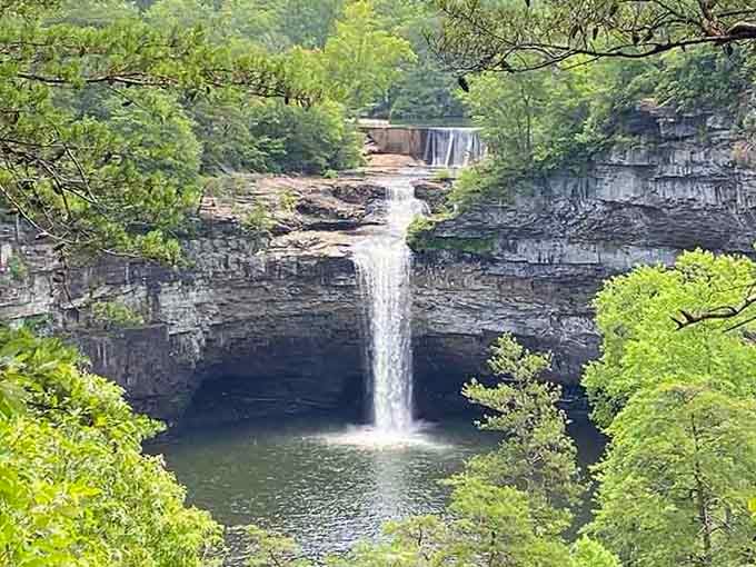 That 104-foot drop hits different when you realize you didn't have to earn it with a three-mile hike.