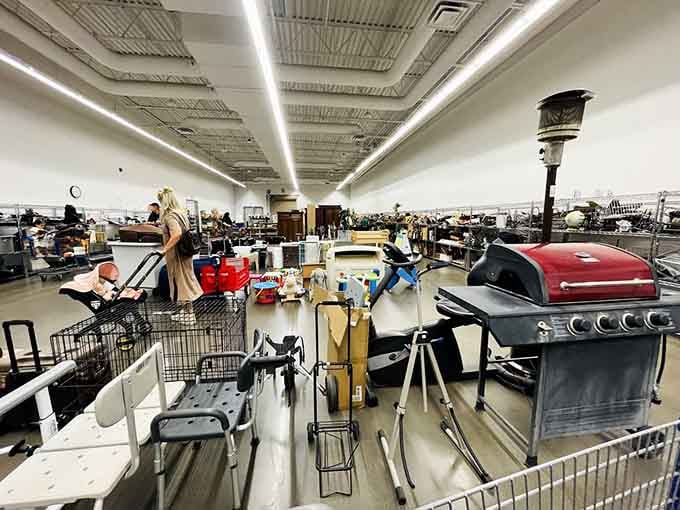 Behold the promised land: grills, furniture, and treasures stretching toward the horizon like a bargain hunter's fever dream.