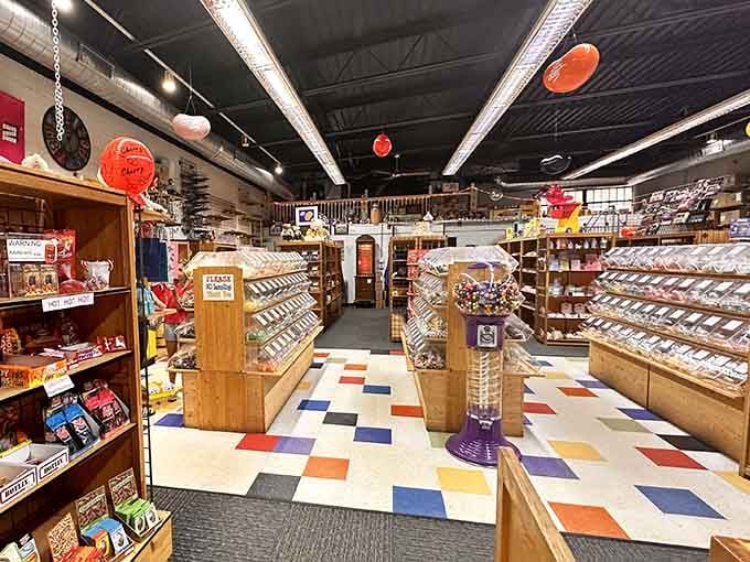 Step inside and let your eyes adjust to what can only be described as organized chaos in candy form.