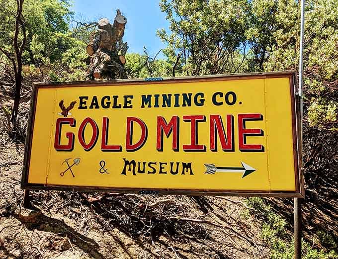 That cheerful yellow sign has been guiding adventurers to underground treasures since your grandparents were probably in diapers.