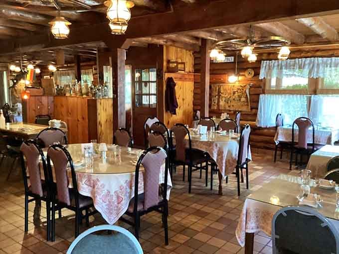 Wood beams, warm lighting, and traditional linens create an atmosphere that whispers "willkommen" the moment you enter.