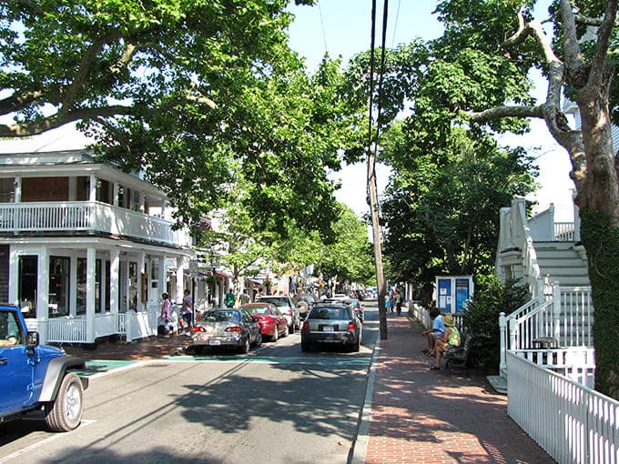 Tree-lined streets and white picket fences create a scene so perfect you'll check for movie cameras.